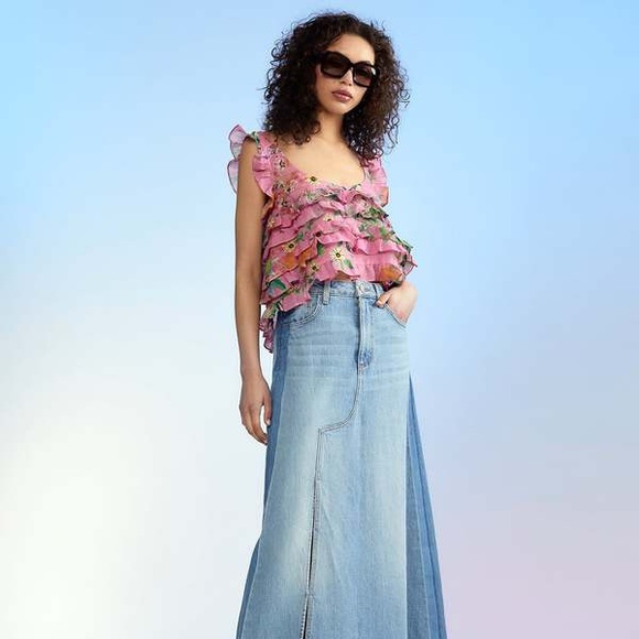 Cynthia Rowley | Tops | Nwt Cynthia Rowley Ruffle Floral Tank Blouse | Poshmark